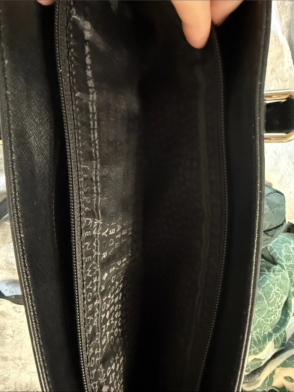 kate spade | Bags | Kate Spade Black Vinyl Laptop Tote With Gold ...